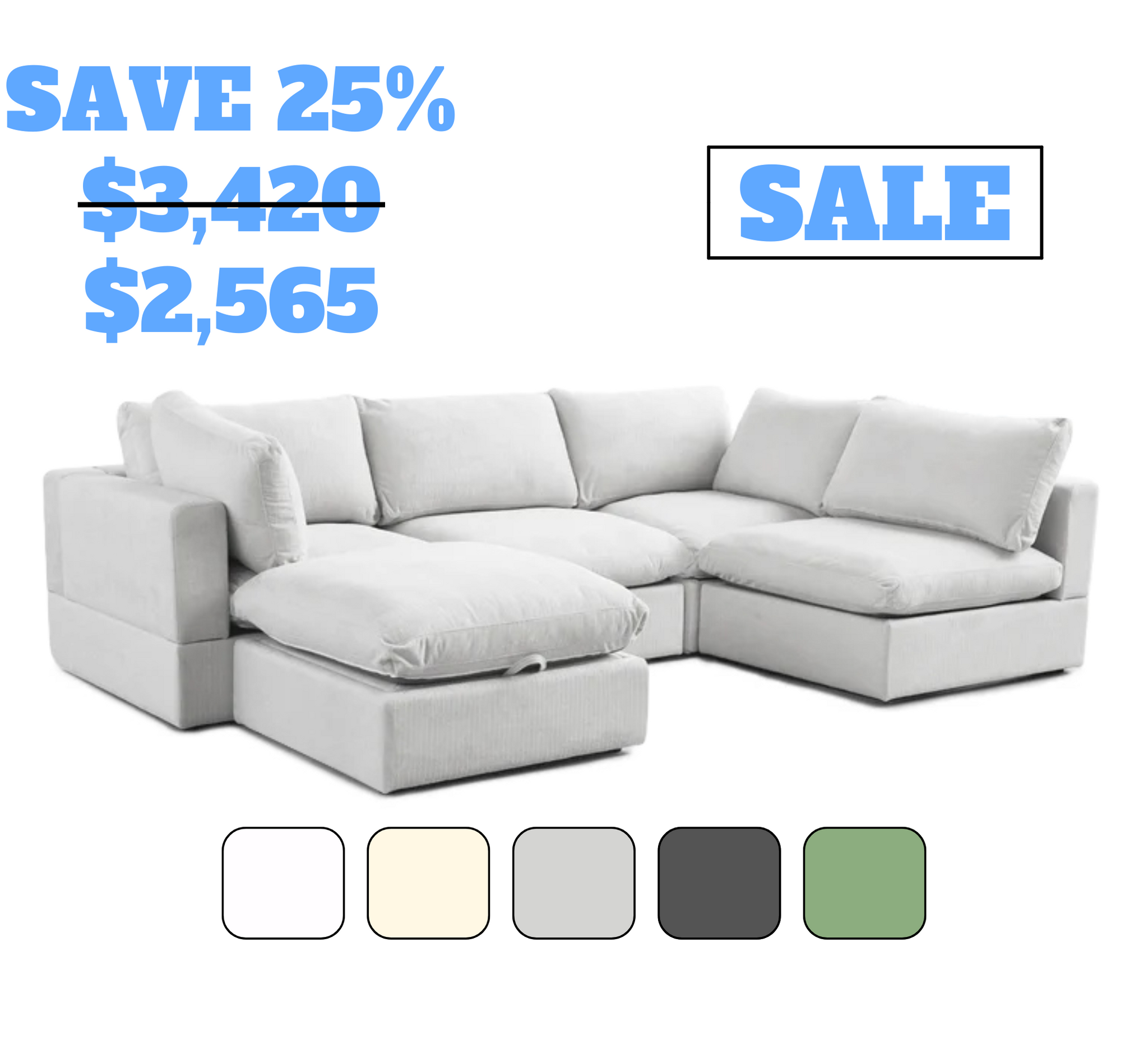 The 5-Piece Comfy Cloud Couch - Buy Sofas Online